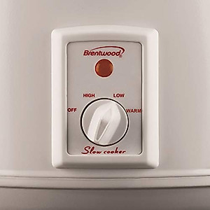 Brentwood Slow Cooker, 8 Quart, White
