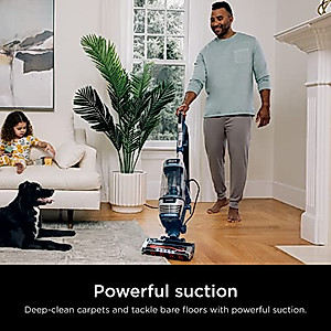 Shark AZ3002 Stratos Upright Vacuum with DuoClean PowerFins, HairPro, Powered Lift-Away, Self-Cleaning Brushroll, & Odor Neutralizer Technology, Navy