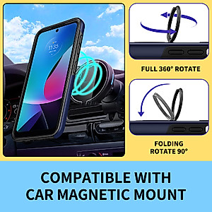 Joyleop Cute Case for Moto G Pure/G Power 2022/G Play 2023 Cartoon Anime Funny Print Phone Cover for Girls Kids Pretty Girly with Ring Holder Stand Magnetic Kickstand for Motorola G Pure 6.5" Maro