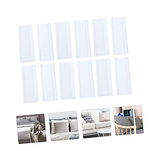 HOMSFOU 6 Pairs Multi-Function Hanger White Holder Mount for Self Home Punch-Free Tissue Wall-Mounted Remote Control Power Management Cable Mounted Organizer Socket System Fixator Strip