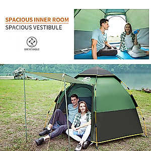 Hewolf Waterproof Instant Camping Tent - 2/3 Person Easy Quick Setup Dome Family Tents for Camping,Double Layer Flysheet Can be Used as Pop up Sun Shade