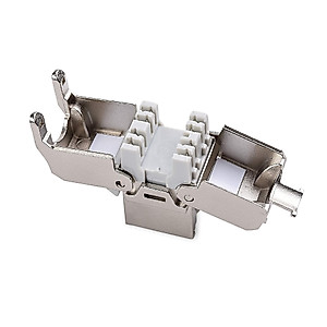 Cable Matters UL Listed 10Gbps 6-Pack RJ45 Shielded Cat6A / Cat6 Keystone Jack with Integrated Shutter