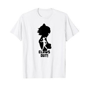 Miraculous Ladybug Silhouette Cat Noir Claws out T-Shirt
