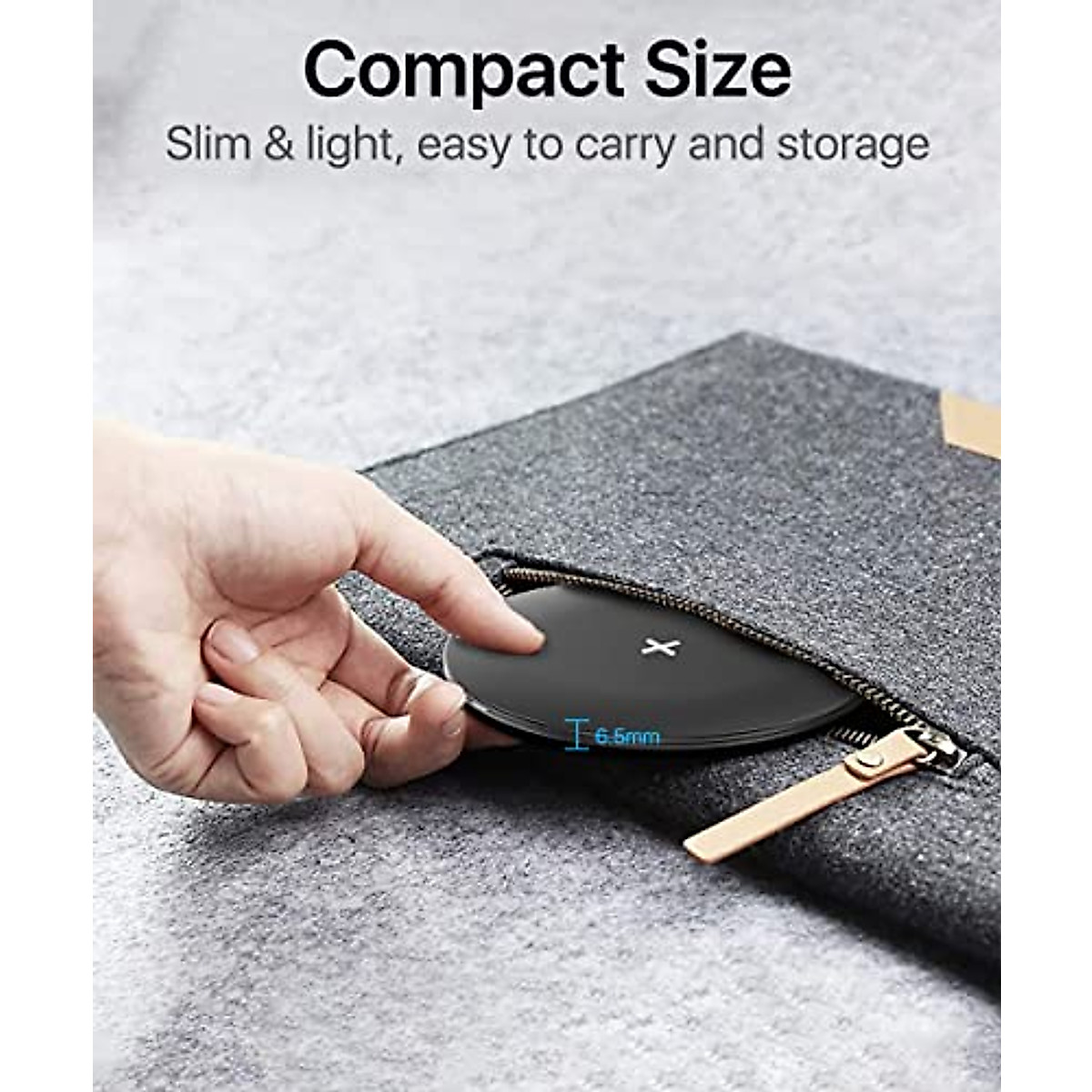 Wireless Charger, 15W Qi Fast Wireless Charging Pad Compatible with iPhone 14/13/13 Pro/13 Mini/13 Pro Max/12/11/ X/XS, Samsung Galaxy S22/ S21/ S20/ S10, Note 20/10, Pixel 6/5, LG (No AC Adapter)