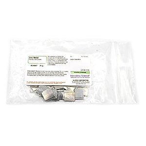 Laboratory-Grade Zinc Metal Pieces, 25g - The Curated Chemical Collection