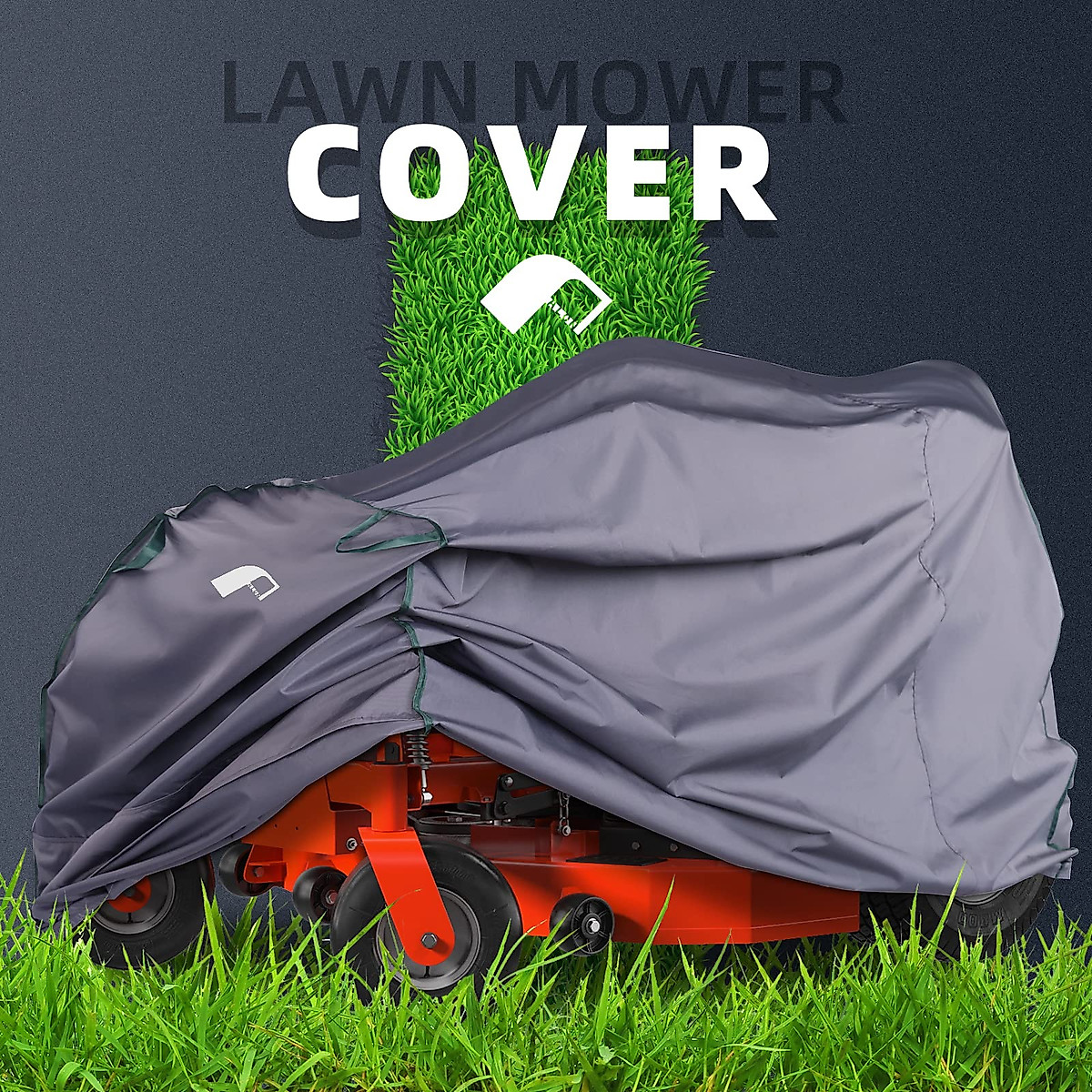PALON Riding Lawn Mower Cover, Riding Lawn Mower Cover 46 inch Deck, Heavy Duty Riding Mower Cover 72 x 55 x 46 inch, Waterproof and Sun Protection, Garden Tractor Cover with Storage Bag