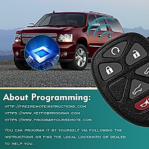 HelloAuto Key Fob Fit for GMC Yukon/Chevy Tahoe Suburban Cadillac Escalade FCC ID: OUC60270 OUC60221