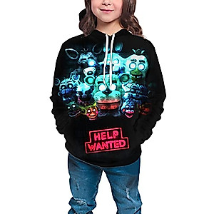 BLYLUXU Youth Hoodie Boys and Girls 3D Printed Pullover Sweatshirt Kids Cartoon Game Sport Hoodie 5-X-Large
