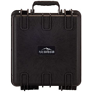 Monoprice Weatherproof/Shockproof Hard Case - Black IP67 Level dust and Water Protection up to 1 Meter Depth with Customizable Foam, 8 x 7 x 6 in, 2.9 Liter (112679)