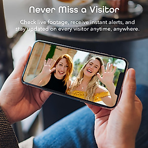 Geeni Doorpeek Video Doorbell - HD 1080p Video Quality, Weather-Resistant, 2-Way Audio - Motion Detection and Alerts - Easy Installation with Existing Doorbell Wiring - Requires 2.4GHz WiFi - Black