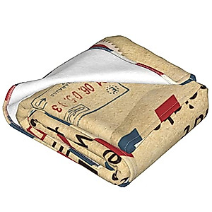 Gift for Dad Blanket from Son/Daughter Kids,to My Dad Blanket from Son Love Airmail Throw Blanket,Best Grandma Gifts,Soft Warm Flannel Fleece Custom Birthday Gifts for Dad