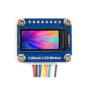 waveshare General 0.96inch LCD Display Module Compatible with Raspberry Pi 4B/ 3B+ 160x80 Resolution IPS Screen with Embedded Controller Communicating via SPI Interface