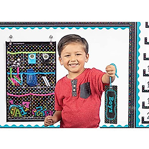 Teacher Created Resources 77278 Chalkboard Brights Magnetic Boys Pass 6.75" x 2.25"
