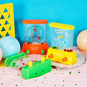 Gejoy 4 Pieces Water Games Handheld Valentines Day Gifts for Kids Mini Waterful Ring Toss Retro Pastime Toys Car Games Christmas Party Favor for Classroom Kids Adults Gifts(Chic Style)