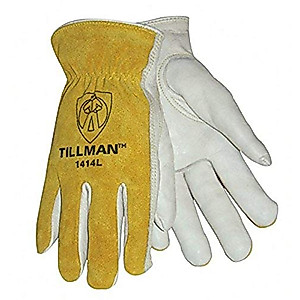 Tillman 1414 Unlined Drivers X-Large Gloves, 12 pairs,White/Yellow