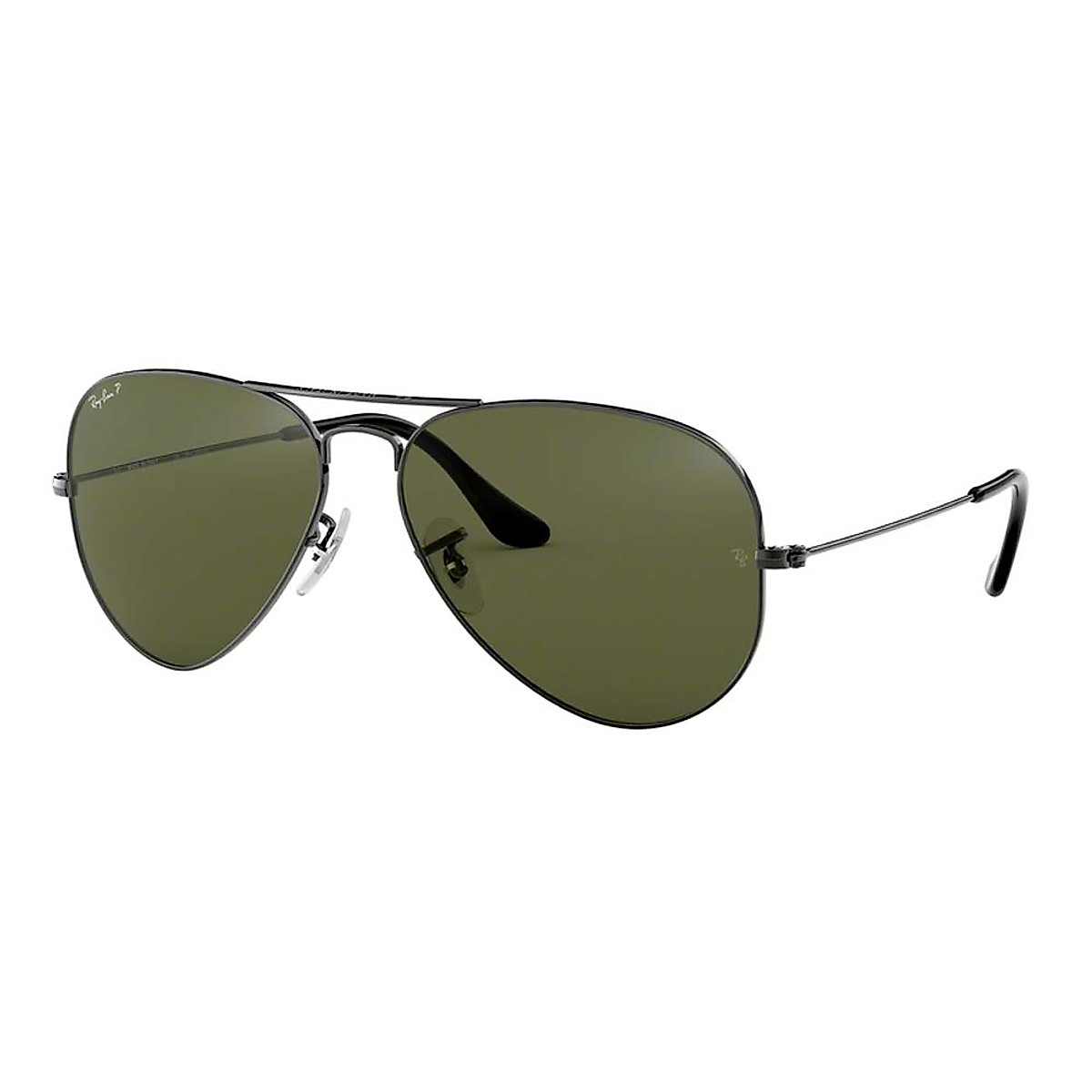 Ray-Ban RB3025 AVIATOR LARGE METAL 004/58 62M Gunmetal/Green Polarized Sunglasses For Men For Women + BUNDLE with Designer iWear Eyewear Kit