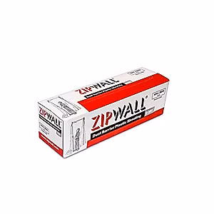 ZipWall PY50 Dust Barrier Plastic Sheeting, White 10ft x 50ft, 3 mil