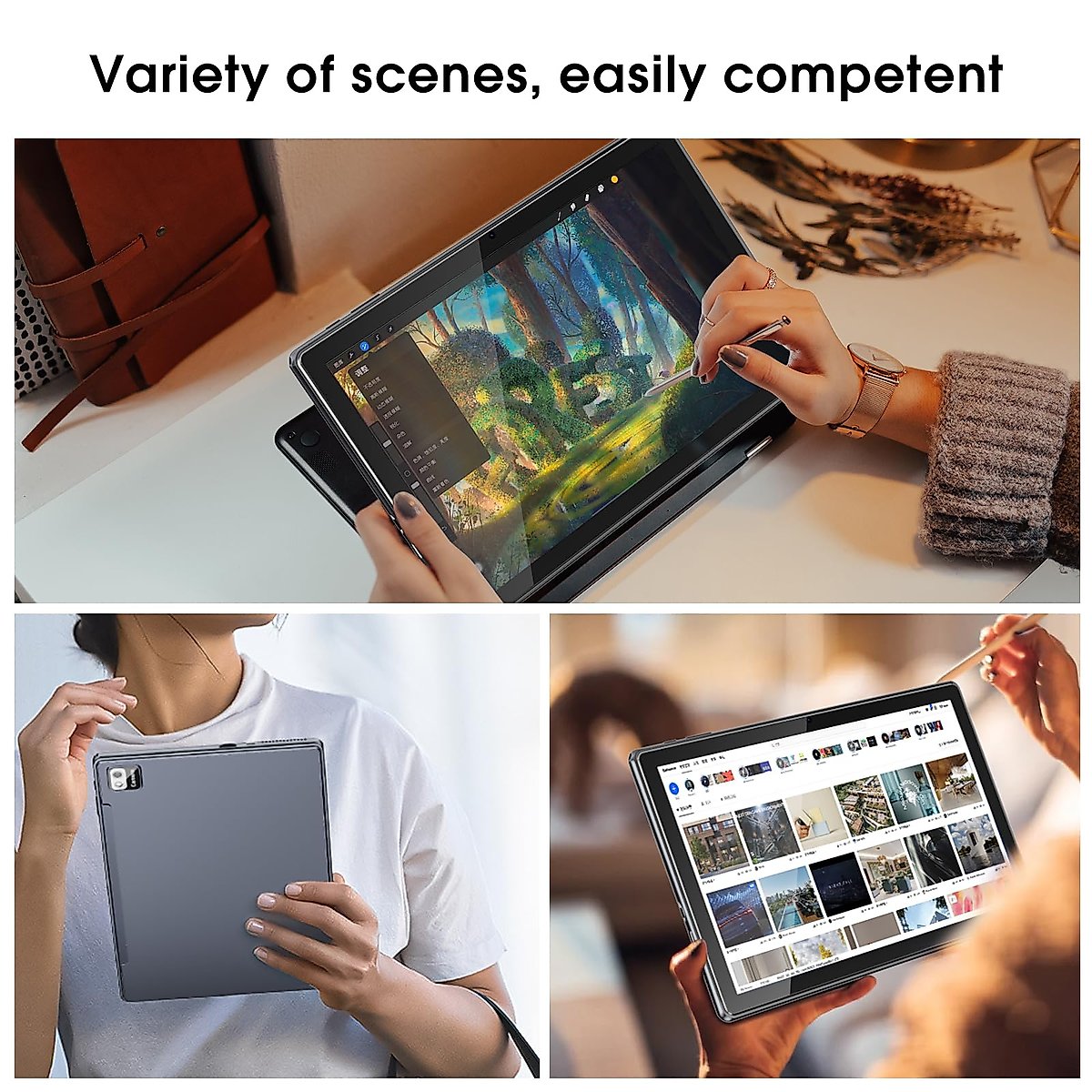 SGIN Tablet, 10.1 Inch Android 13 Tablets 4GB RAM 128GB ROM with Octa-Core 2.0Ghz Processor, 1280 * 800 Pixel IPS Screen, 2MP+8MP Camera, 6000mAh, WiFi, Bluetooth 5.0