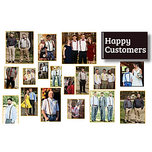 Dibi Black Suspenders for Men and Women - Adjustable X Back Suspenders for Tuxedo Suit Jeans - Heavy Duty Strong Clips (1 Inch - Black)