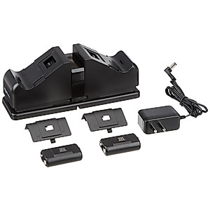 Amazon Basics Dual Charging Station for Xbox One, Xbox One Standard, and Xbox One Elite Controllers - Black
