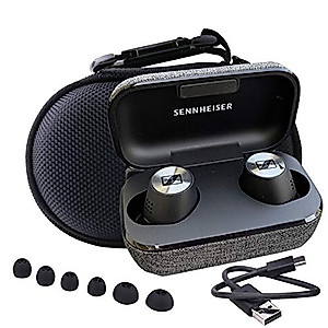 WERJIA Hard Carrying & Protective Case for Sennheiser Momentum True Wireless 3/2 Bluetooth Earbuds (Black)