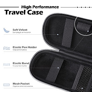 AGPTEK Case Holder for Apple Pencil, Slim Carrying Case Pouch Cover Compatible with Apple Pen Accessories, USB Cable, Earphone, Samsung Stylus iPad Pro Pen/Pencil, Recording Pen, Gray