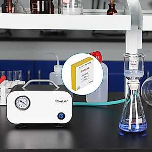 stonylab Qualitative Filter Paper, 100 Packs Slow Flow Rate Cellulose Filter Paper Circles with 10 Micron Particle Retention, 74 mm Diameter