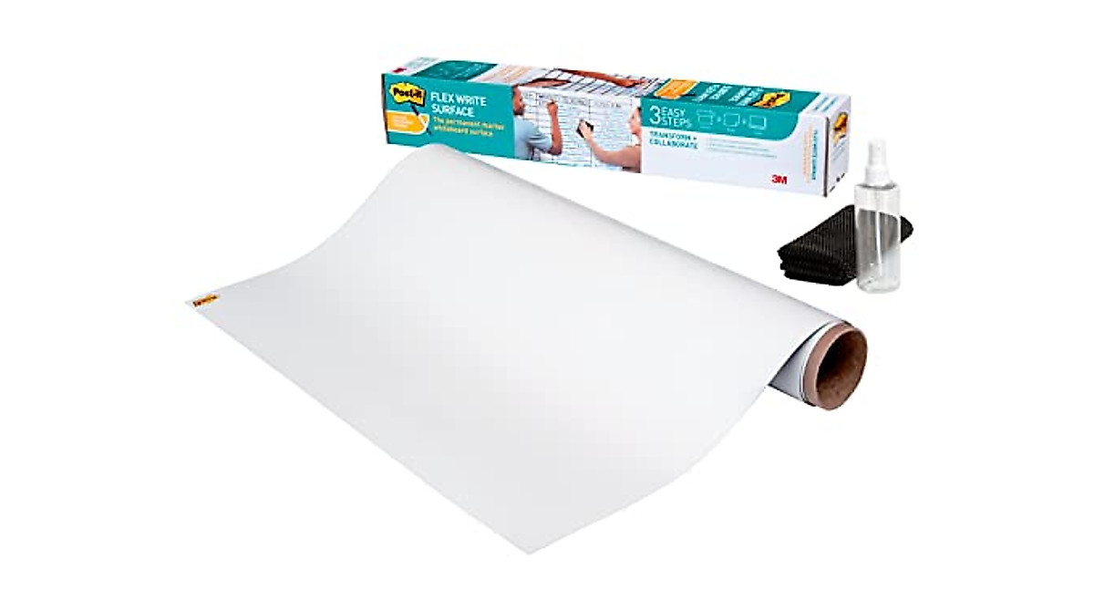 Post-it Flex Write Surface - Portable Whiteboard & Marker Wipes