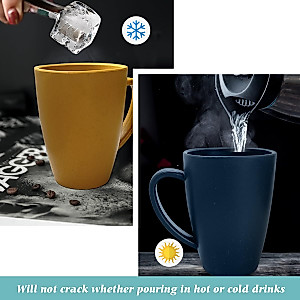 Teivio 12-Piece 13.5oz Lightweight Durable Water Tumblers, Unbreakable Wheat Straw Stackable Drinking Cups For Smoothies,Water, Wine, Beer Etc. Drinks, Dishwasher Safe, Multicolor