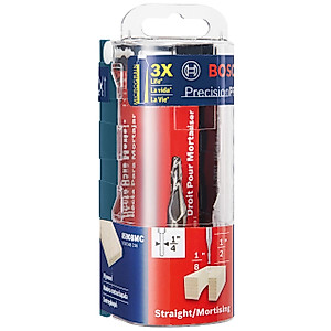 BOSCH 85908MC 1/8 In. x 1/2 In. Solid Carbide Double-Flute Upcut Spiral Router Bit