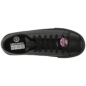 Skechers for Work Women's Gibson-Hardwood Slip-Resistant Sneaker, Black, 8.5 M US