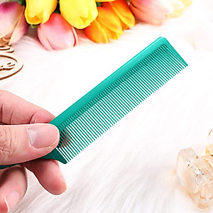 Generic 3 Pack - Rat Tail Comb,Steel Pin Carbon Fiber Heat Resistant Parting Combs with Stainless Steel Pintail (Turquoise)