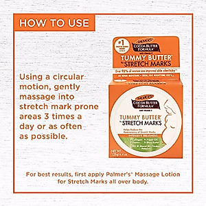 Palmer's Cocoa Butter Formula Tummy Butter Balm for Stretch Marks and Pregnancy Skin Care, 4.4 Ounces (Pack of 3)