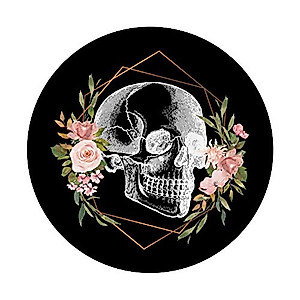 Skull Anatomy Macabre Skeleton Dissection Body Vintage Black PopSockets PopGrip: Swappable Grip for Phones & Tablets
