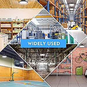 300W UFO LED High Bay Light 42000lm (Eqv.1250W MH/HPS), 5000K Daylight, 0-10V Dimmable, IP65 Waterproof, US Plug with 5ft UL Cable Commercial Lighting Fixture for Warehouse Workshop Factory Area