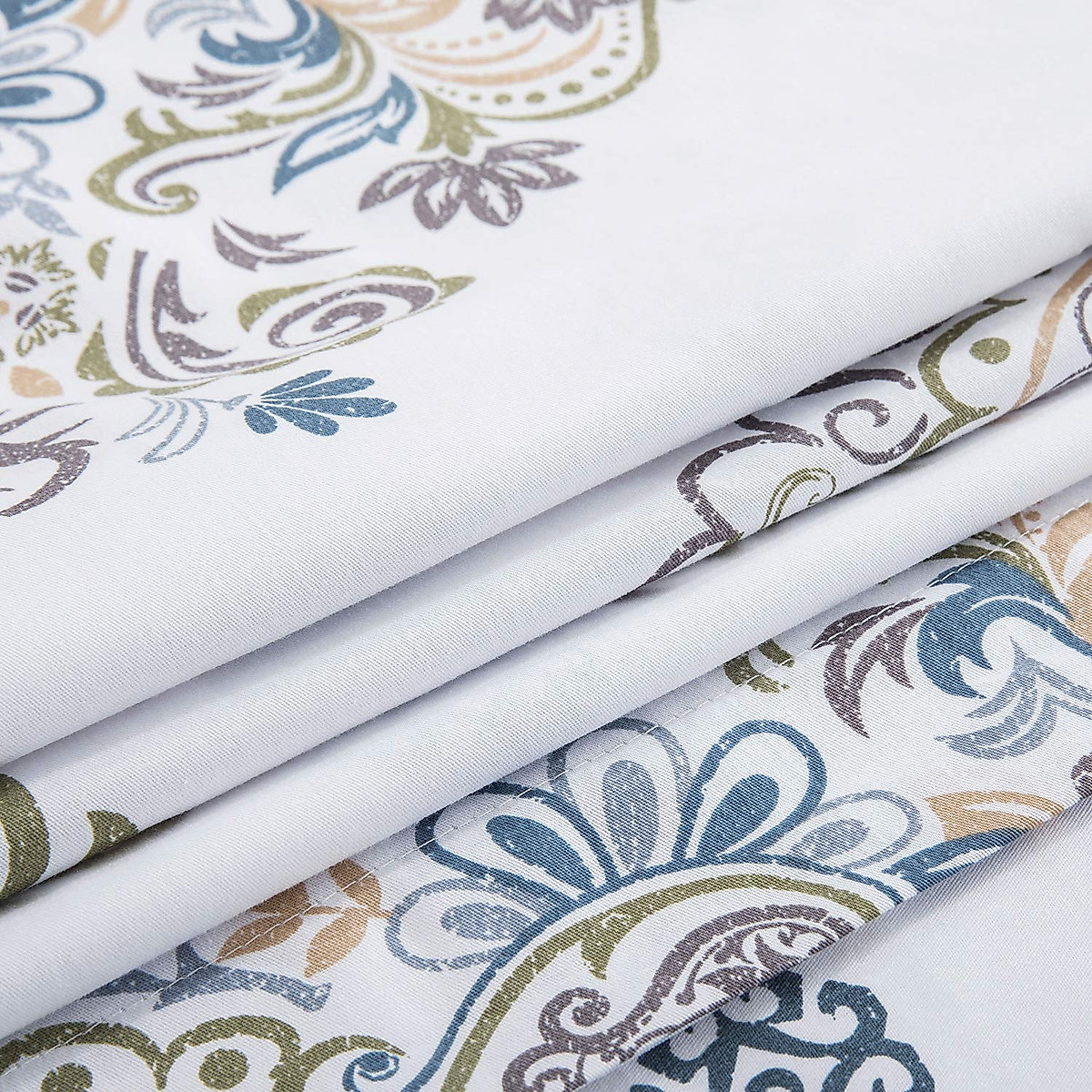 JUCFHY King Size Hotel Collections Super Soft Egyptian Cotton 3 Piece Modern Bedding Medallion Damask Duvet Cover Set-1000-Thread-Count Bedding Set 1 Duvet Cover and 2 Pillow Shams