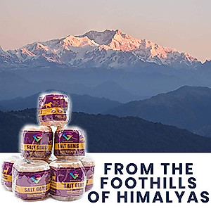 SALT GEMS Purest Animal Salt Lick on Rope from Foothills of Himalayas with 84 Essential Minerals and Electrolytes for All Animals, Cattle and Livestock - Natural Himalayan Rock 6~8 Lb