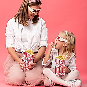 300 Pieces 1 oz Popcorn Paper Bags Small Pop Corner Bags Individual Servings for Popcorn Machine Party Disposable Pop Corn Storage Bag