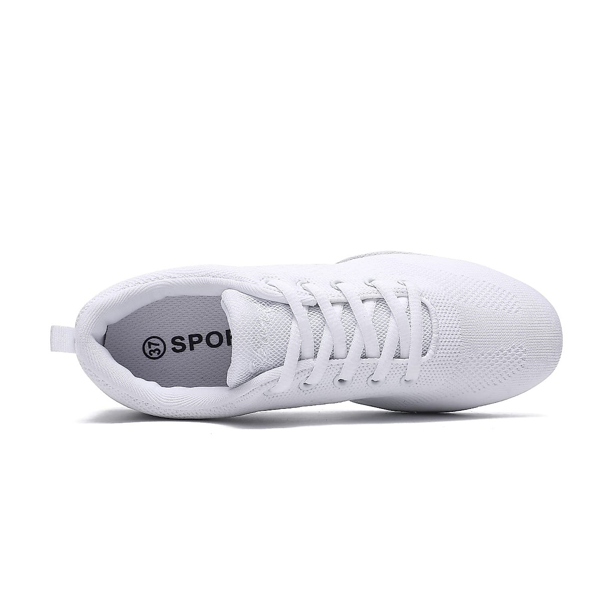 ZVC Cheer Shoes Girls White Cheerleading Shoes for Women Cheer Sneakers Youth Kids