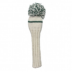 Sunfish Knit Wool Driver Golf Headcover White and Green