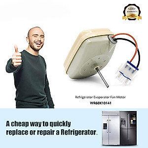 Appliancemate WR60X10141 Refrigerator Evaporator Fan Motor Compatible with General Electric & Hotpoint Refrigerators Replaces WR60X10138 WR60X10346 WR60X10072 WR60X10046 WR60X10045 WR60X23584