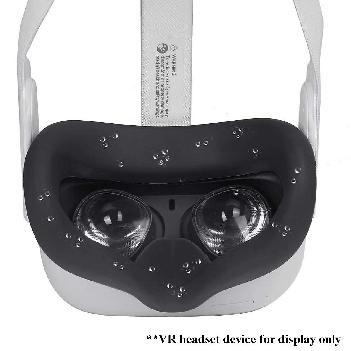 Silicon Face Cover & Lens Protective Set for Oculus Quest 2 VR Headset (Black)