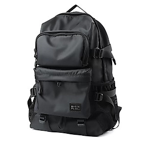Simple Mens Backpacks for Working with Laptop Compartment,Camping Rucksack School Backpack Bookbag for Men College Students,Lightweight Durable Hiking Travel Computer Bag Fits 15.6 Inch Notebook,Black
