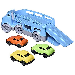 Green Toys Car Carrier, Blue CB - Pretend Play, Motor Skills, Kids Toy Vehicles. No BPA, phthalates, PVC. Dishwasher Safe, Recycled Plastic, Made in USA.