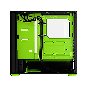 Fractal Design Pop Air RGB Green Core - Tempered Glass Clear Tint - Honeycomb Mesh Front – TG Side Panel - Three 120 mm Aspect 12 RGB Fans Included – ATX High Airflow Mid Tower PC Gaming Case