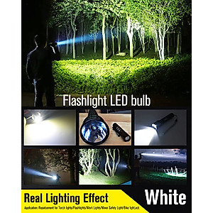 YEORO 2Pcs AC/DC 6-30V E10 Upgrade LED Flashlight Bulb,3W 6V 9V 12V 18V 19.2V 24V LED Conversion Kit for Torch Lantern Bike Work Light Maglit Bulbs,Non-Polarit