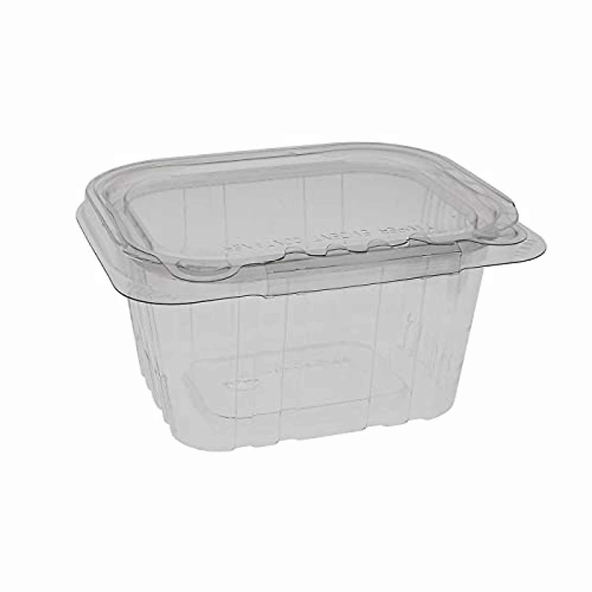 Pactiv Evergreen EarthChoice Tamper Evident Recycled Hinged Lid Deli Container, 16 oz, 5.38 x 4.5 x 2.63, Clear, Plastic, 304/Carton