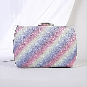 MXIAOXIA Metal Rainbow Clutch Women Crystal Evening Bags Clutches Party Cocktail Purses and Handbag