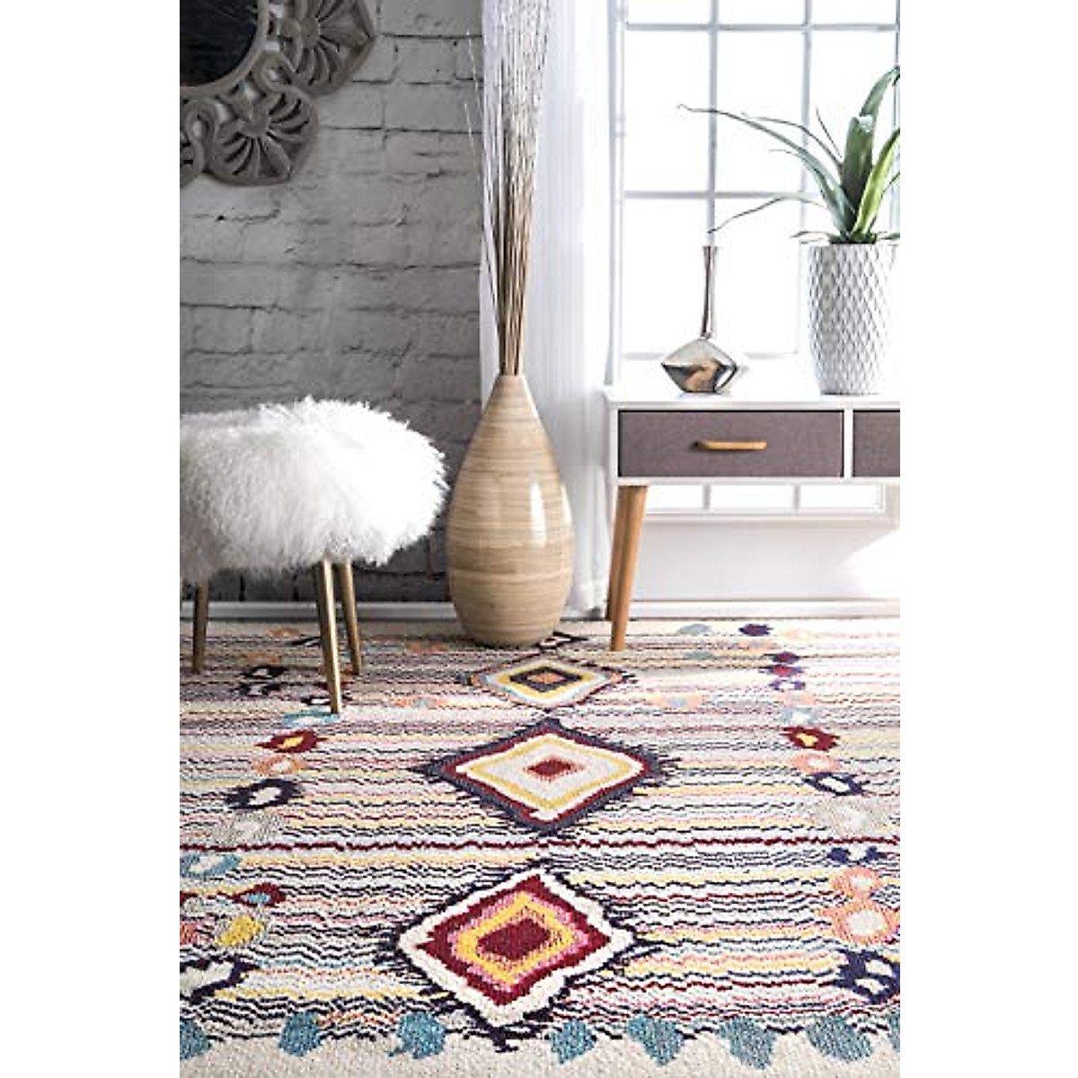 nuLOOM Motley Moroccan Runner Rug, 2' 6" x 6', Multi