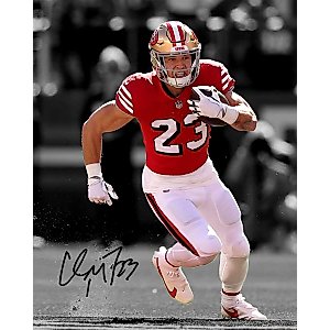 Ikonic Fotohaus Christian McCaffrey Epic Rush Signed Photo Autograph Print Wall Art Home Decor